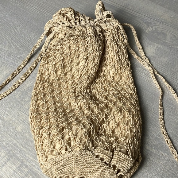 Vintage | Bags | Vintage Crochet Drawstring Bag | Poshmark